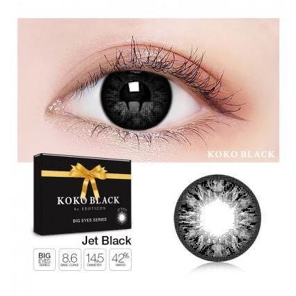 Jual Softlens X2 KOKO BLACK 14,5 MM Normal & Minus (-0,50 S/D -10,00 ...