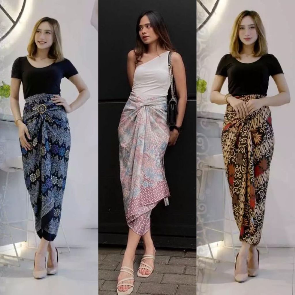 Jual Bawahan Kebaya Wanita Rok Lilit Batik Modern Hits Kekinian Rok ...