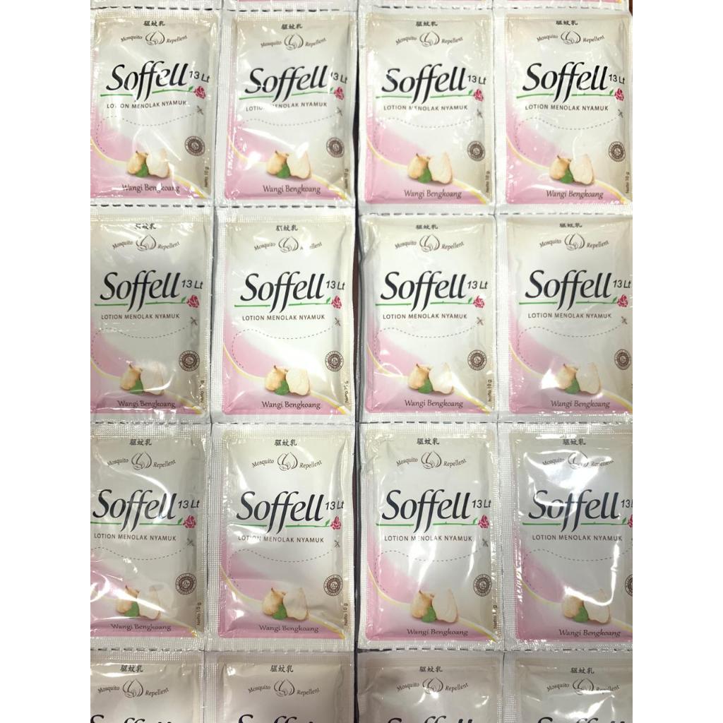 Jual SOFFELL Sachet Bengkoang | Lotion Anti Nyamuk | 12sachet | Shopee Indonesia