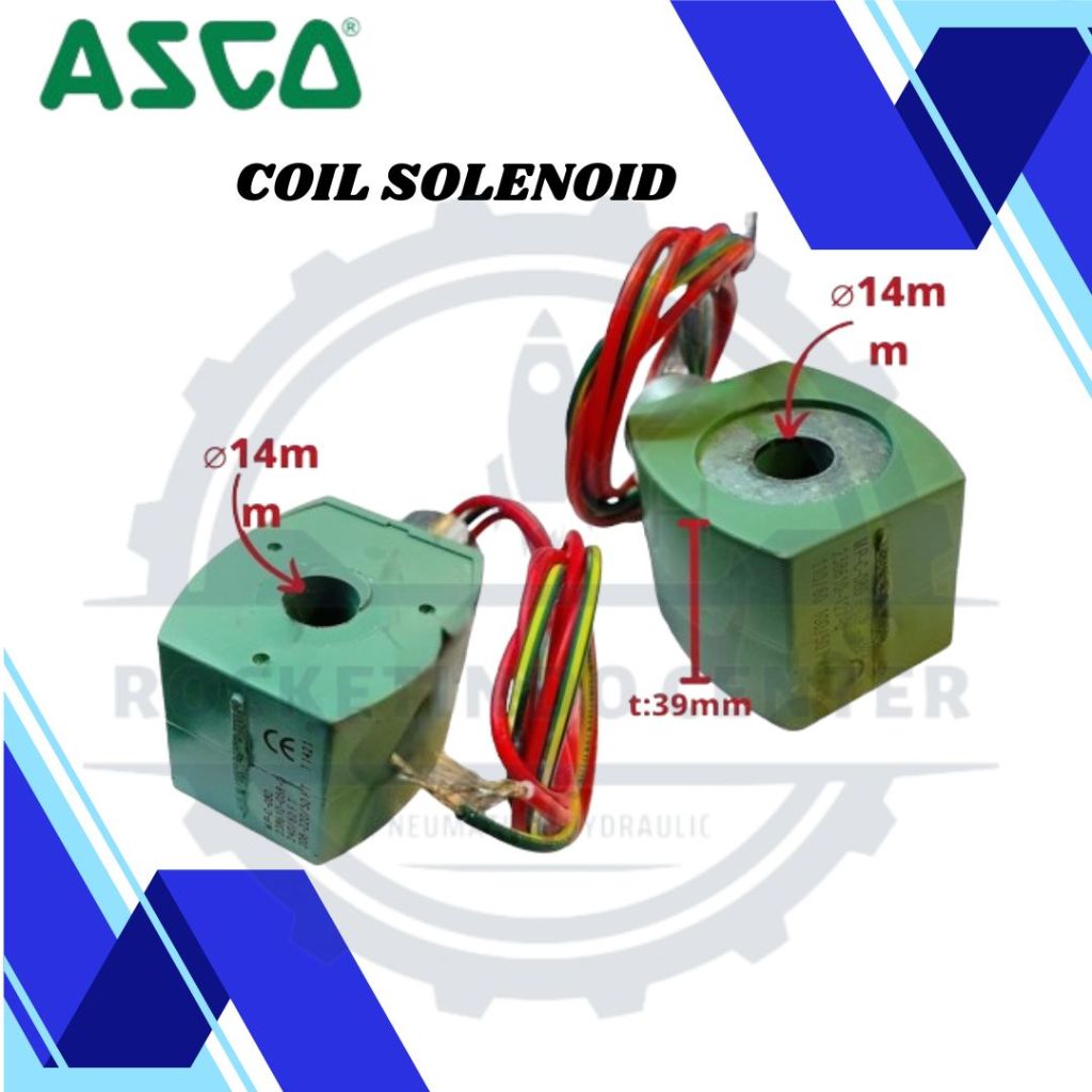 Jual COIL SOLENOID ASCO AS 14mm TINGGI 39mm | Shopee Indonesia