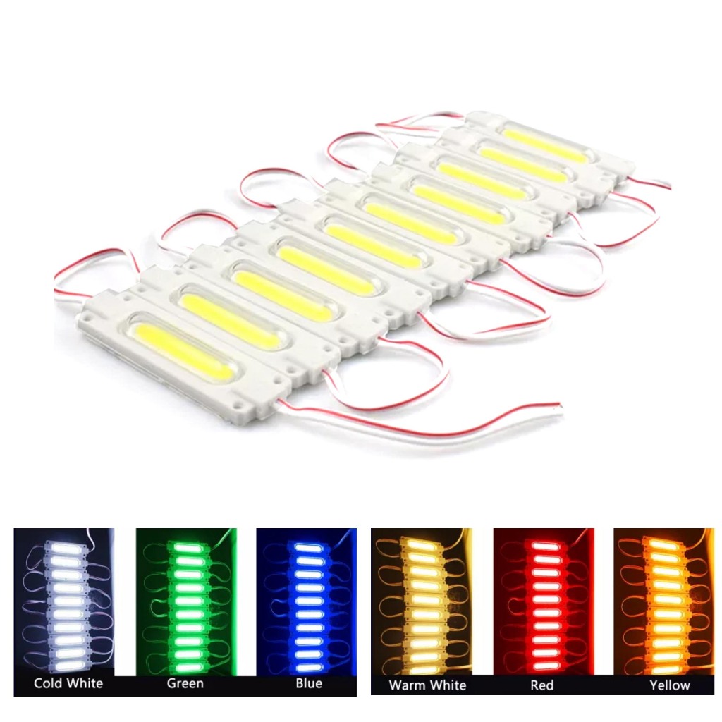 Jual LED COB Lampu LED Strip Modul Module COB 6 Mata 2W 12V IP67 Waterproof | Shopee Indonesia