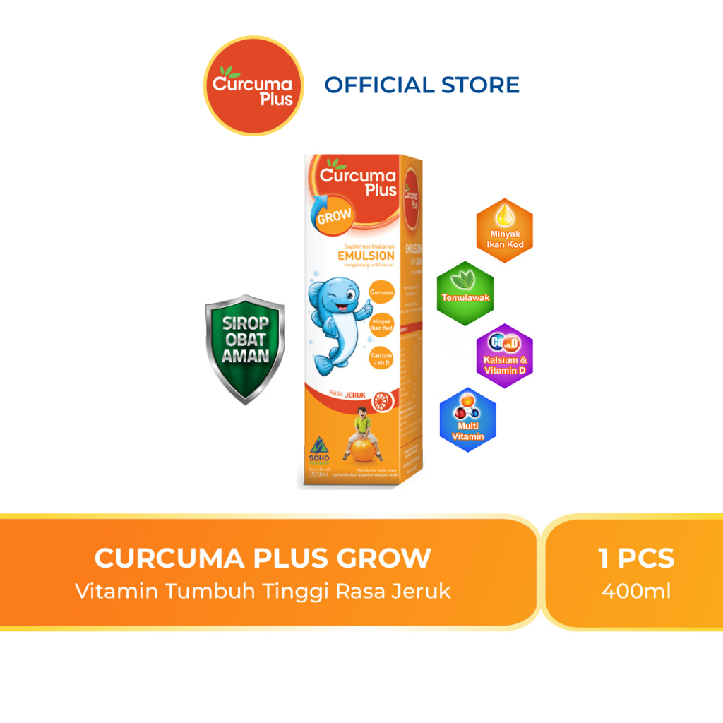 Jual Curcuma Plus Grow Emulsion Vitamin Membantu Pada Masa Pertumbuhan ...