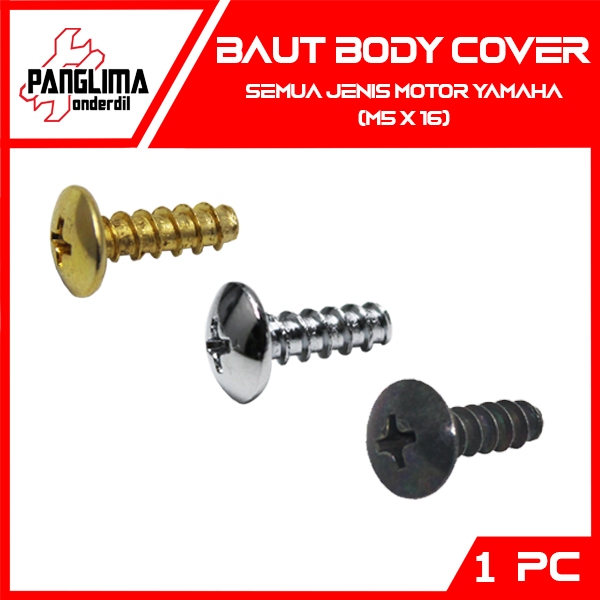 Jual Baut Body Cover Semua Jenis Motor Yamaha M5 x 16 Baud Bodi Cacing ...