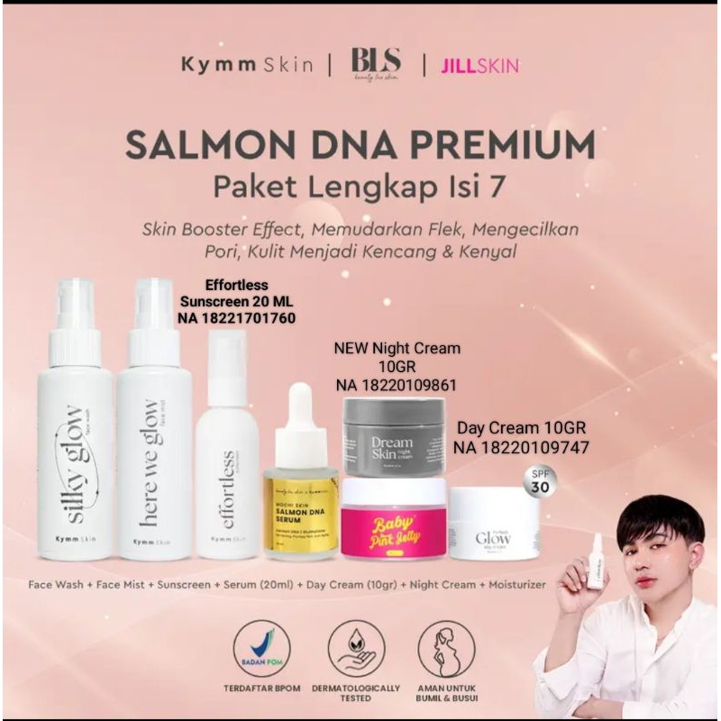 Jual KYMM SKIN PAKET LENGKAP SALMON DNA PREMIUM WHITENING 7 PCS ...