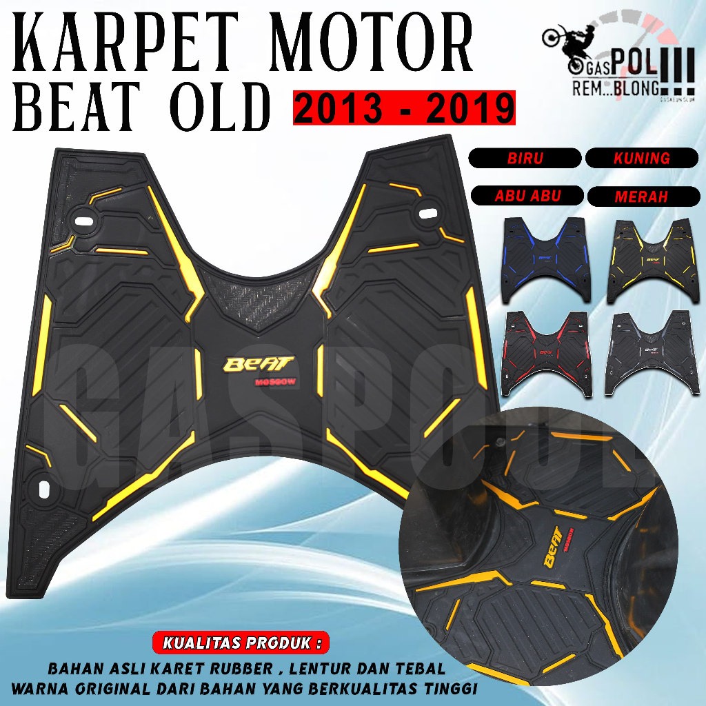 Jual KARPET BEAT FI ESP CBS STREET POP OLD ALAS PIJAKAN KAKI BORDES KARET FLOOR MAT RUBBER PNP ...