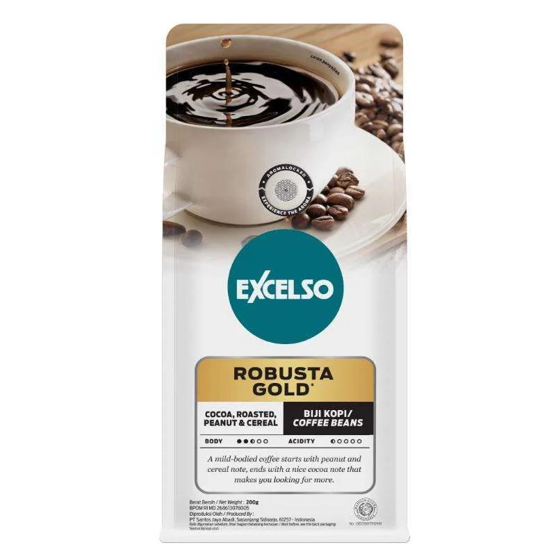 Jual EXCELSO Robusta Gold Biji Kopi [200 G] | Shopee Indonesia