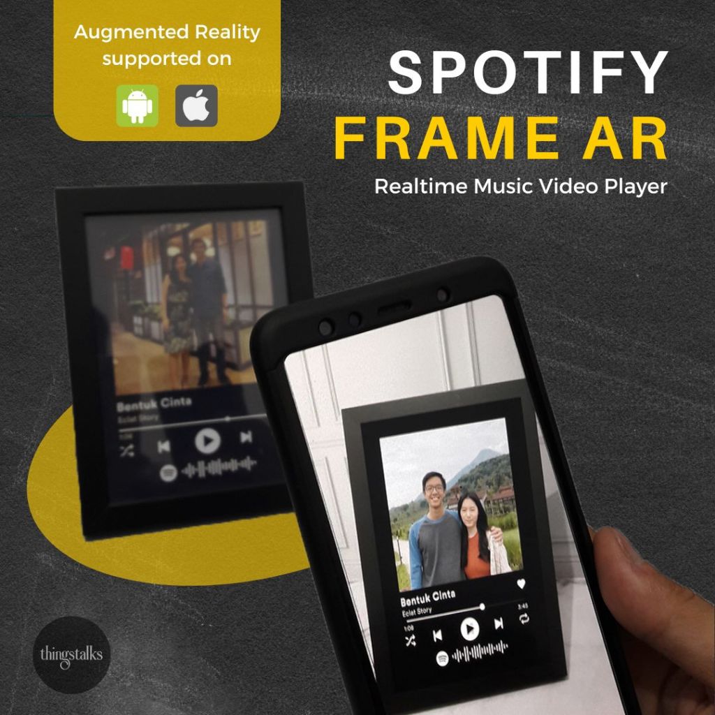Jual [GIFT KEREN] SPOTIFY FRAME AR - Pigura Video | custom gift Pigura ...