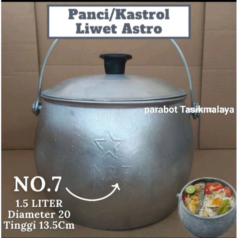 Jual kastrol tebal spesial bintang satu ukuran 1,5 liter/panci kastrol ...