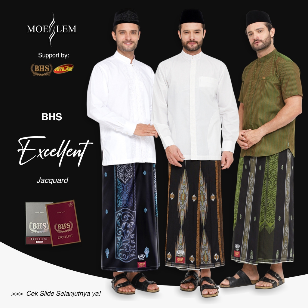 Jual BHS Excellent Gold Sarung Motif Jacquard Songket Original | Shopee ...