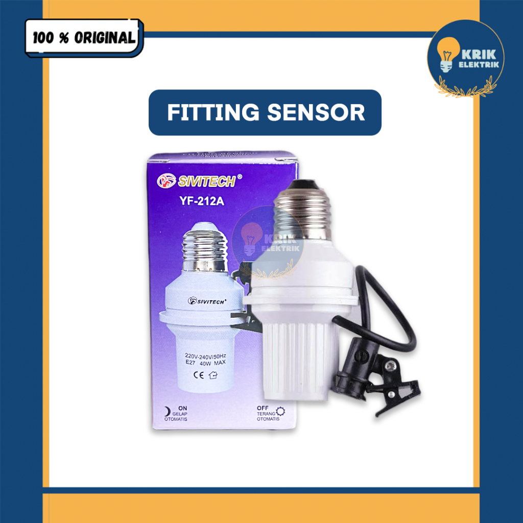 Jual Fitting Lampu Sensor Cahaya SIVITECH E27 | Shopee Indonesia