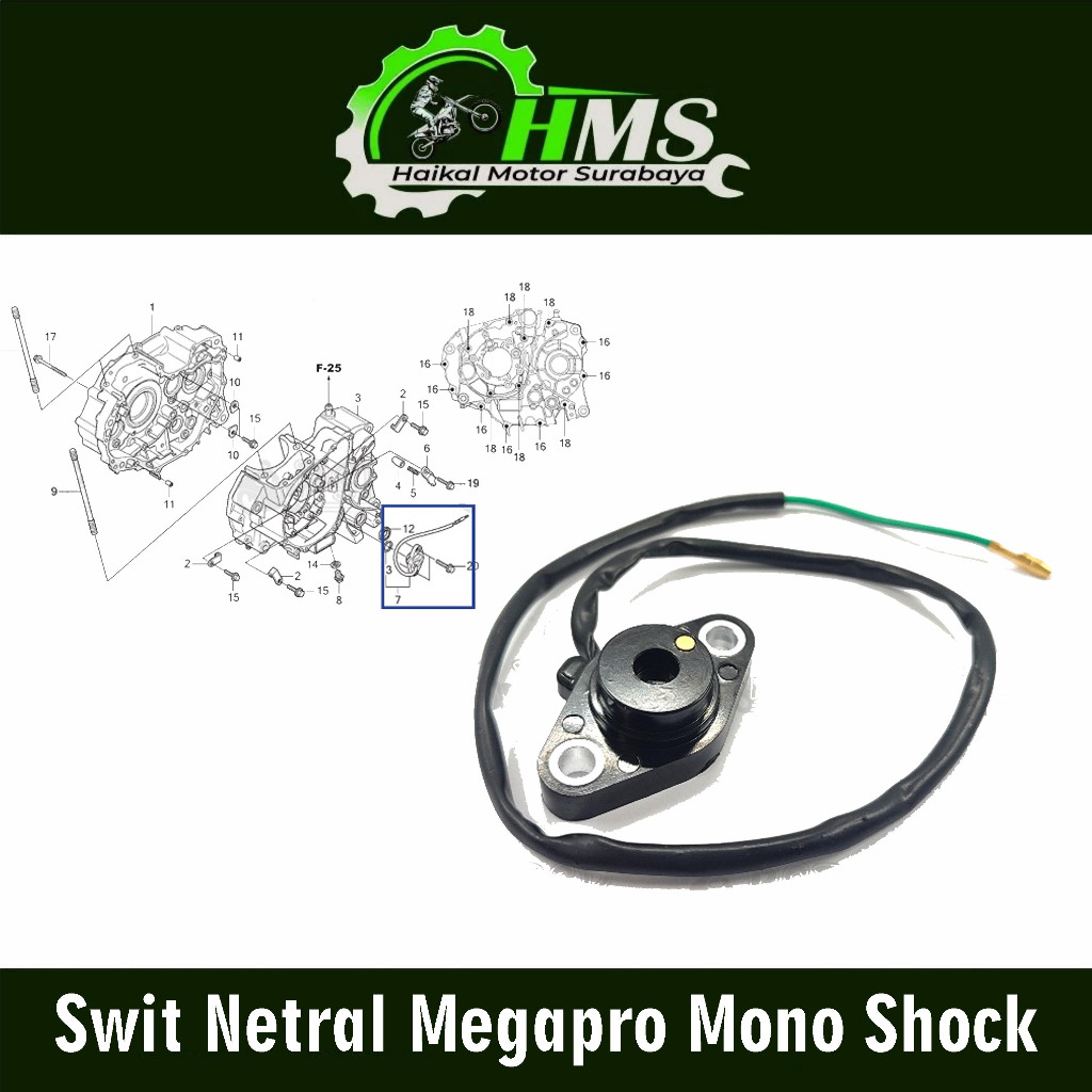 Jual Swit Netral Megapro Mono Shock - Switch Suit Suwit Indikator ...