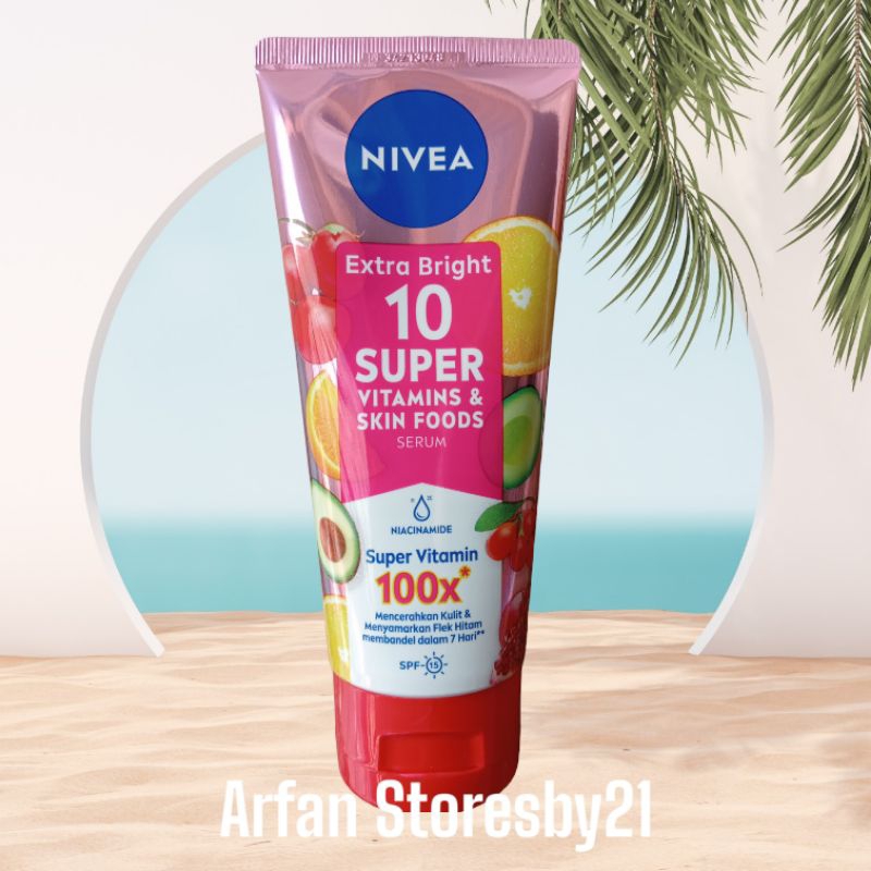 Jual NIVEA Extra Bright 10 Super Vitamin & Skin Foods Serum Niacinamide ...