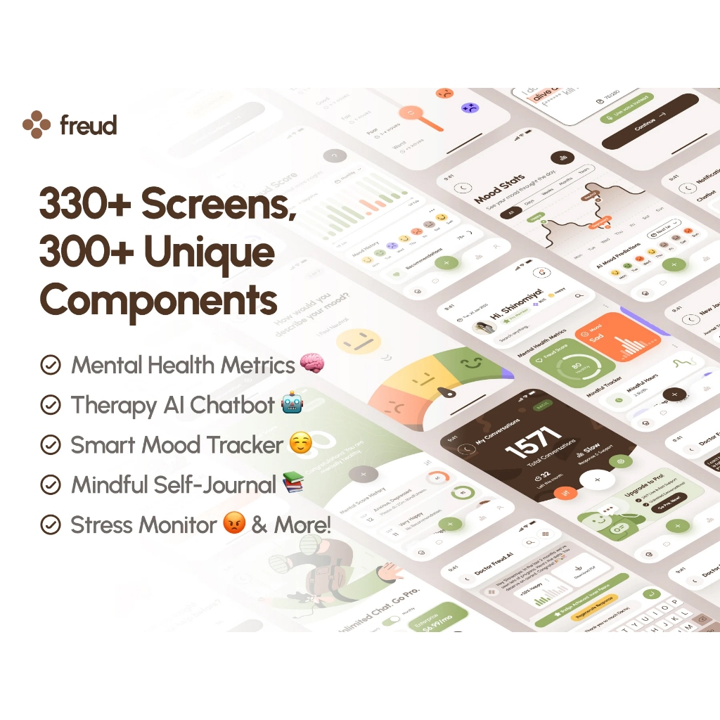 Jual Template Figma AI Mental Health App Template Aplikasi Hidup Sehat ... Jual Template Figma AI Mental Health App Template Aplikasi Hidup Sehat ...