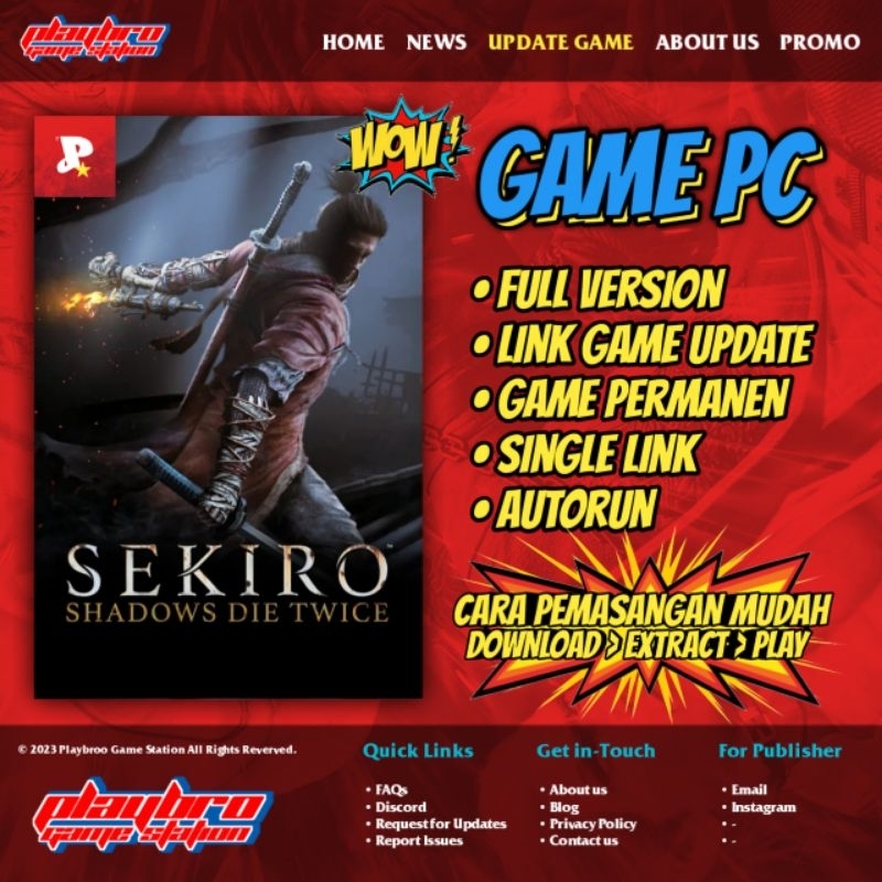 Jual Sekiro Shadows Die Twice - Game PC/Laptop (Download to Play Bro!) | Shopee Indonesia