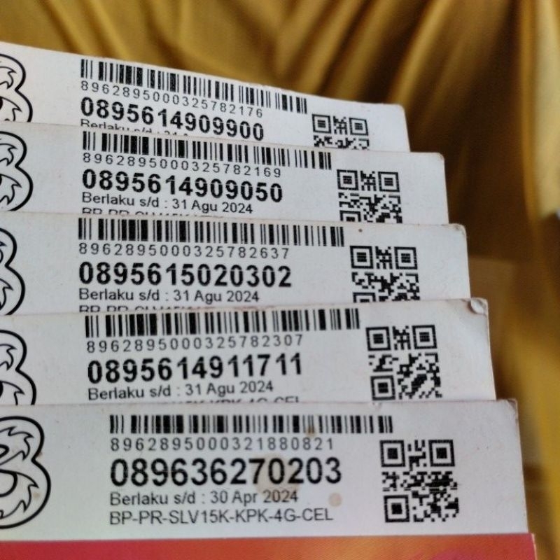 Jual Kartu Tri Perdana Three Serian Manisfreekuota | Shopee Indonesia