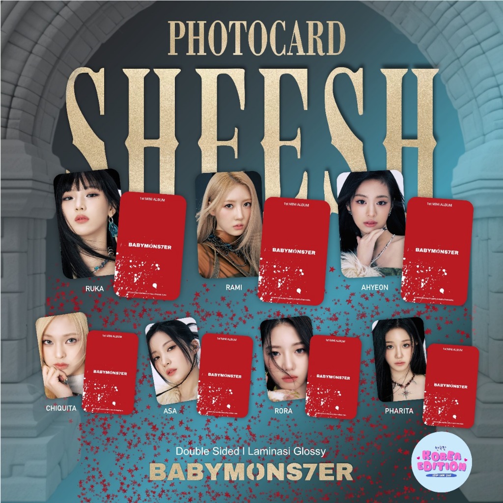 Jual Photocard Premium Baby Monster SHEESH Laminasi Glossy 2 Sisi | Shopee Indonesia