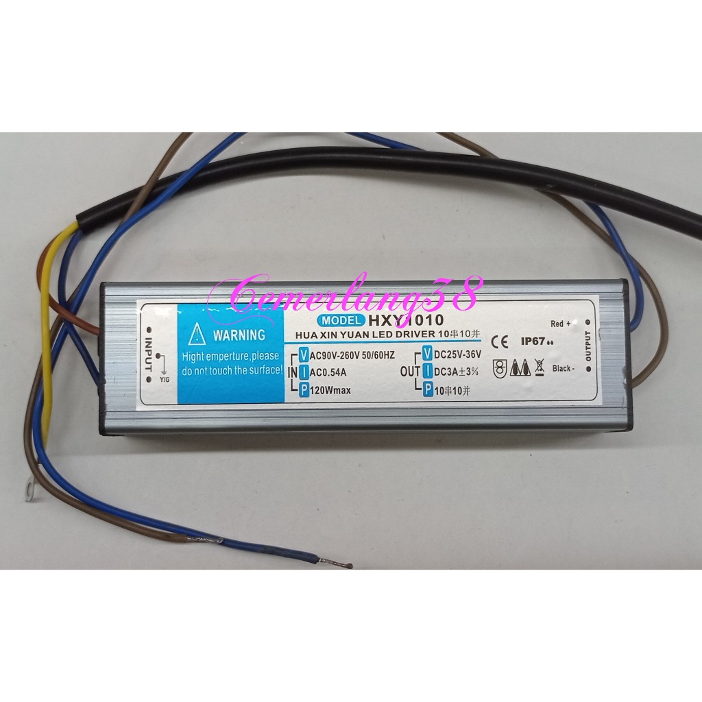 Jual Led driver waterproof 120 watt BK 25- 36V driver led outdoor ...