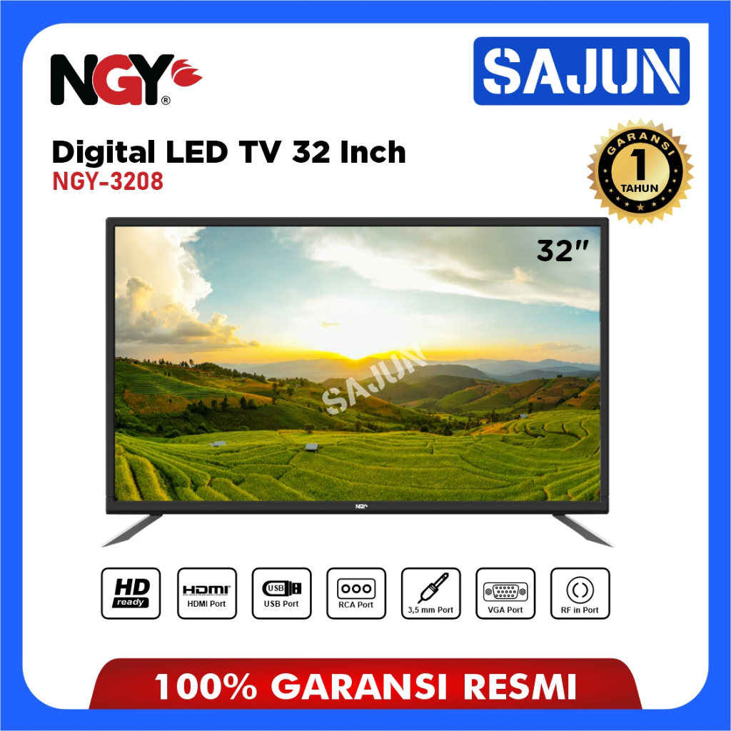 Jual NAGOYA LED TV Digital HD 32 Inch / Televisi Kaca HDMI USB NGY-3208 | Shopee Indonesia