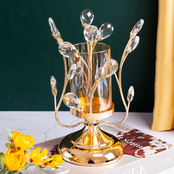 Jual Hiasan candle holder besi warna emas dekorasi lilin/Candle Holder ...