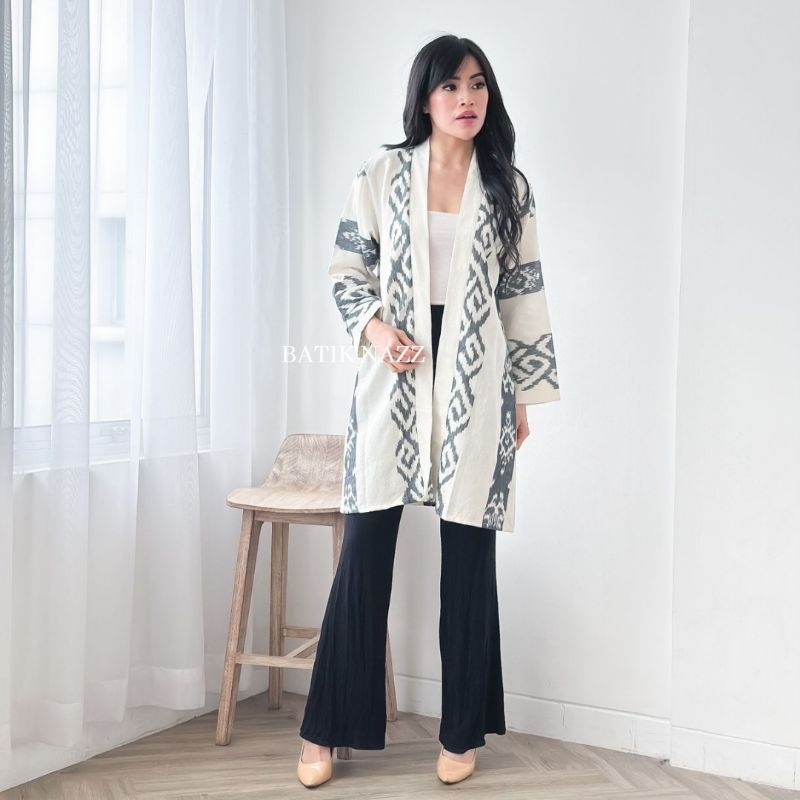 Jual Outer Tenun Etnik Wanita Kantoran - Freya Outer | Shopee Indonesia