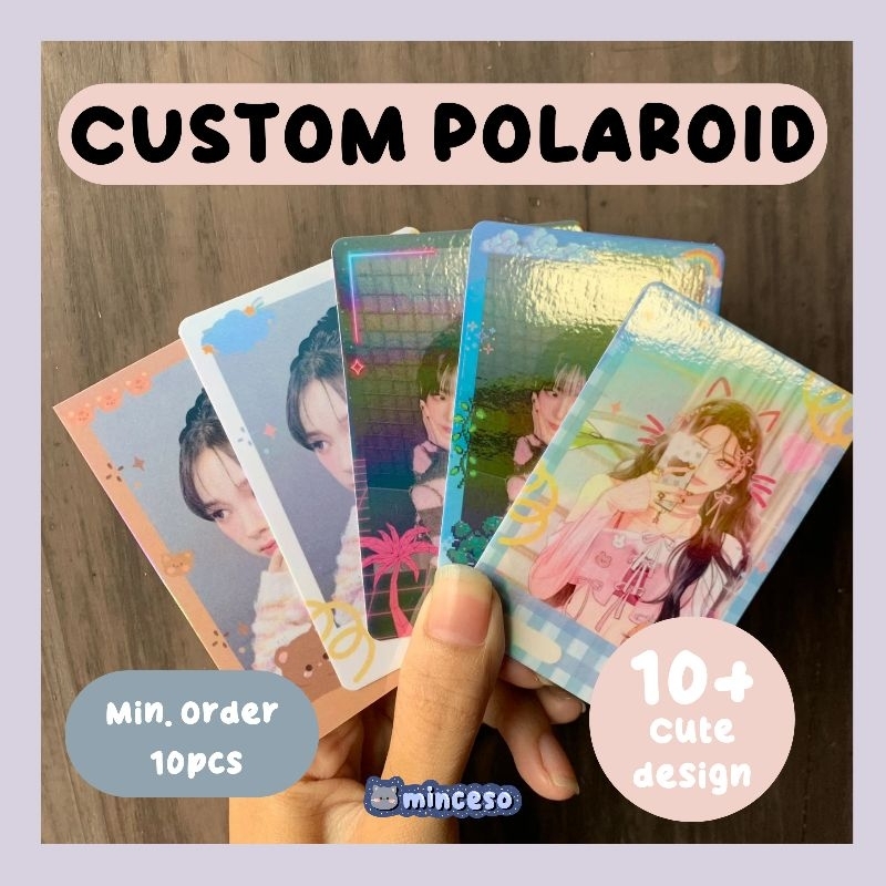 Jual [MINIMAL 10PCS] CUSTOM POLAROID FRAME PASTEL DIY FREEBIES KONSER ...