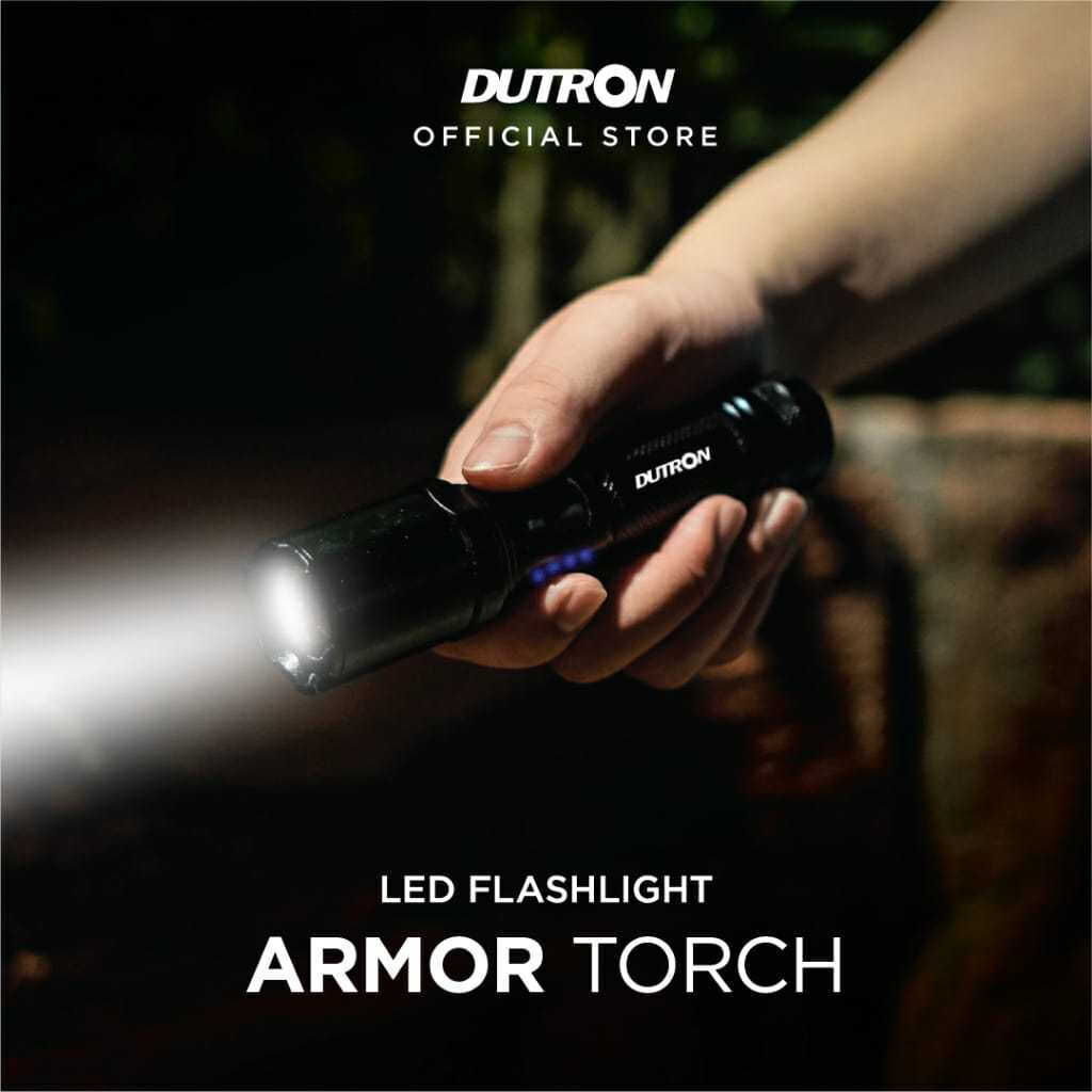Jual Senter tangan 20w rechargeable / DUTRON Armor Senter LED Alumunium ...