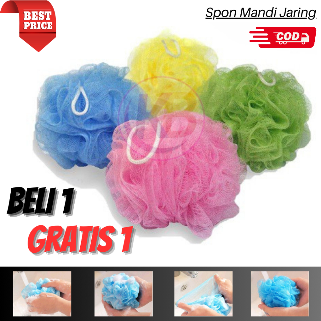 Jual (Beli 1 - Bonus 1)Spon Mandi Ukuran Besar / Spons Mandi Jaring ...
