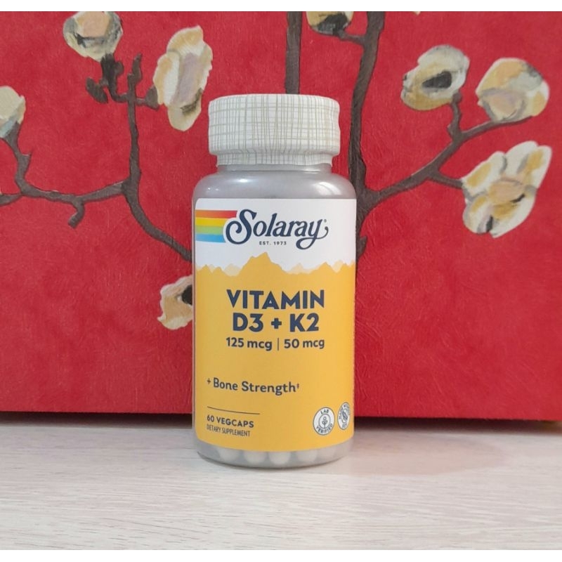 Jual Solaray Vitamin D3 K2 5000 IU 50 mcg Vitamin Tulang 60 Capsules | Shopee Indonesia