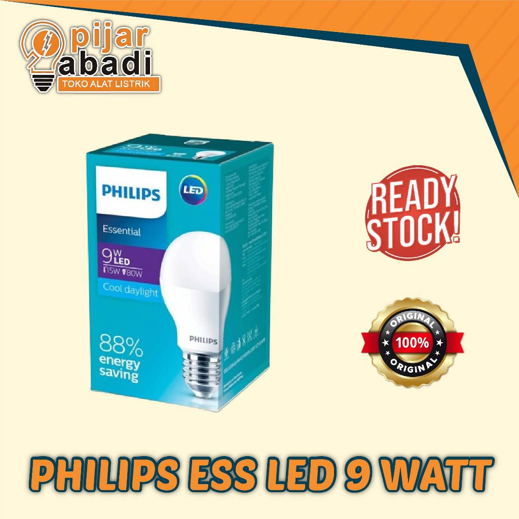 Jual Lampu Philips LED Essential 9 WATT | Shopee Indonesia