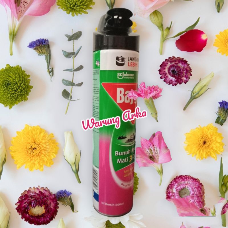 Jual BAYGON FLOWER GARDEN 600ml Pink obat nyamuk semprot | Shopee Indonesia