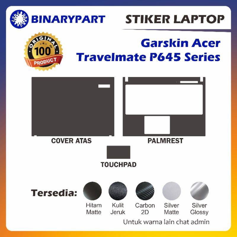 Jual GARSKIN ACER TRAVELMATE P645 SERIES — Stiker Laptop Acer TravelMate P645 Series Cover Atas ...