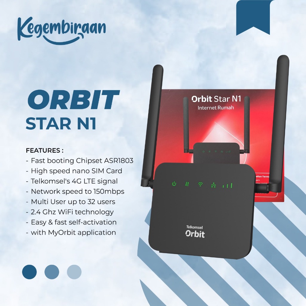 Jual Telkomsel Orbit Star N1 Modem Wifi 4G High Speed Bonus Data HKM 0127 | Shopee Indonesia