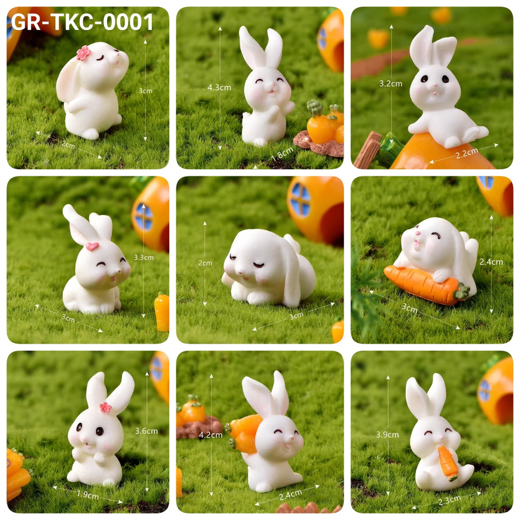 Jual GR-TKC-0001 Topper figurine hiasan kue kelinci rabbit easter bunny ...