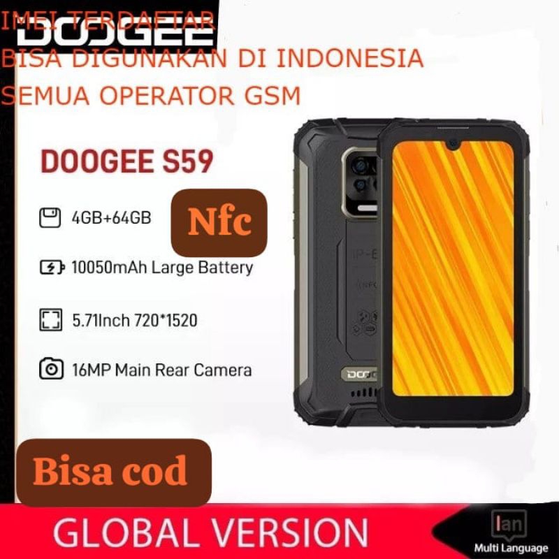 Jual Doogee S59 Pro Tahan Banting Tahan Air | Shopee Indonesia
