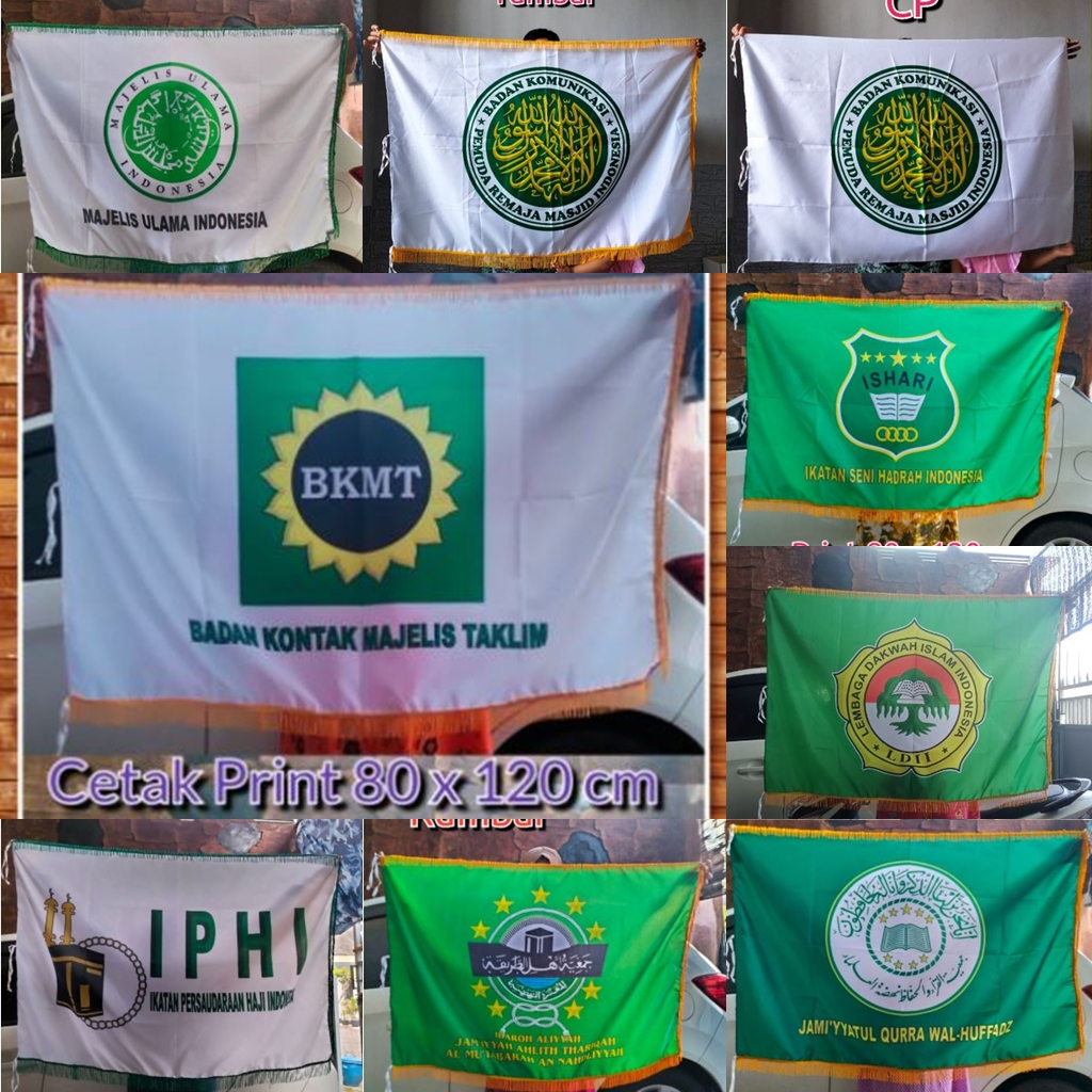 Jual Bendera BKMT MUI BKPMRI ISHARI LDII JQH Jatman IPH | Shopee Indonesia