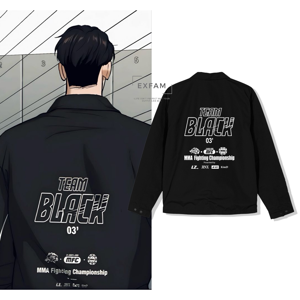 Jual Jaket Coach Joo Jaekyung Team Black Manhwa Jinx Outfits Korea ...