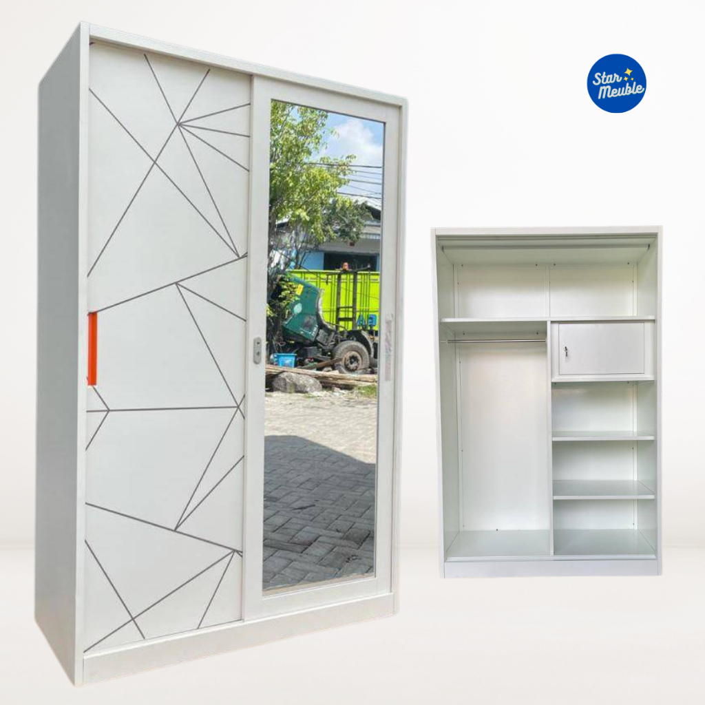 Jual Lemari Pakaian Full Besi Pintu Sliding - Star Meuble Semarang ...