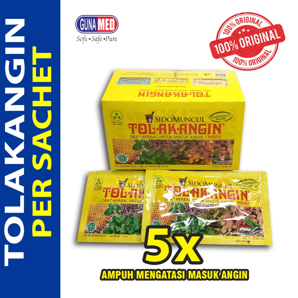 Jual TOLAK ANGIN OBAT HERBAL MASUK ANGIN + MADU/ SACHET 15ML | Shopee ...