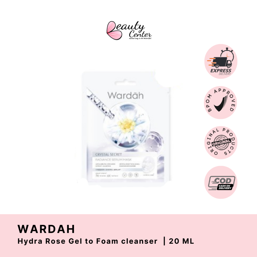 Jual Wardah Crystal Secret Radiance Serum Mask 20 ml / Sheet mask ...