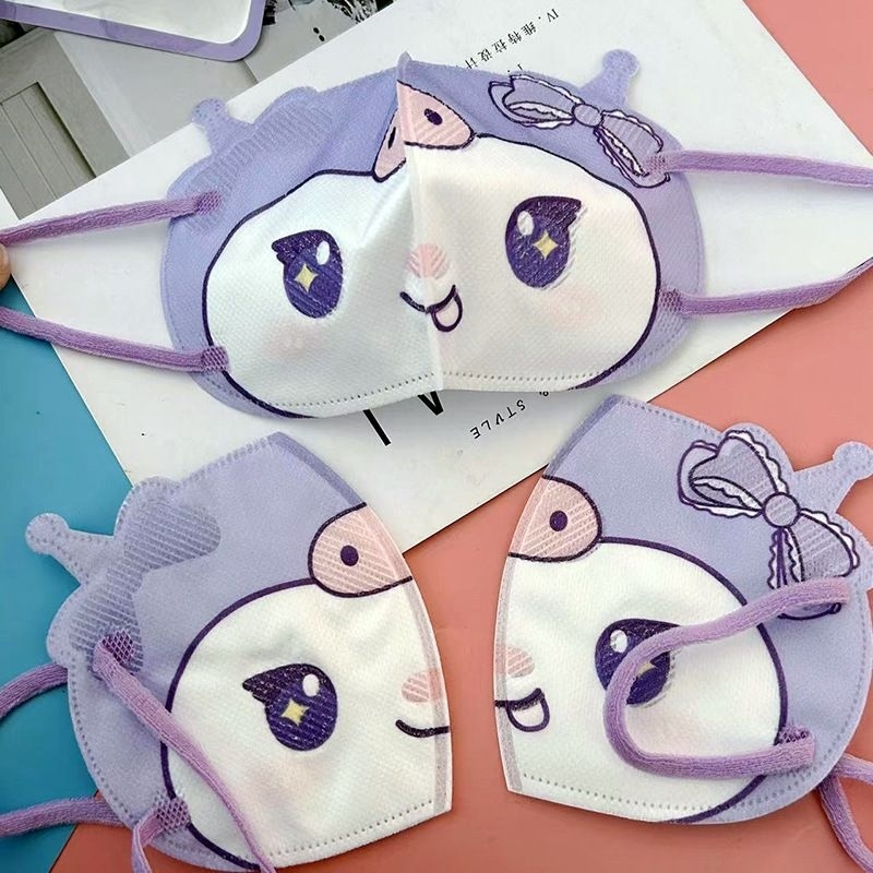 Jual 10PCS MASKER 3D KARAKTER DEWASA DUCKBILL 3PLY EARLOOP KUROMI ...