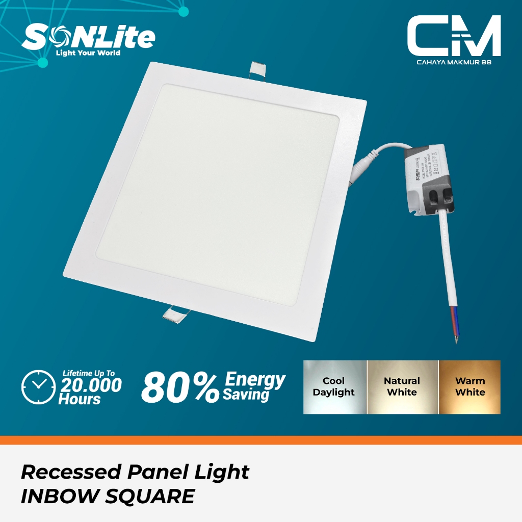 Jual Lampu LED Panel Light kotak inbow 6W 9W 12W 18W 24W murah kantor ...