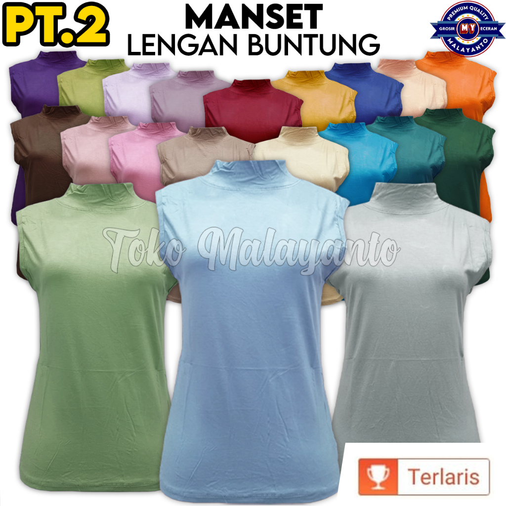 Jual Manset Lengan Buntung Wanita Kerah Tingi Shanghai Leher Turtle ...