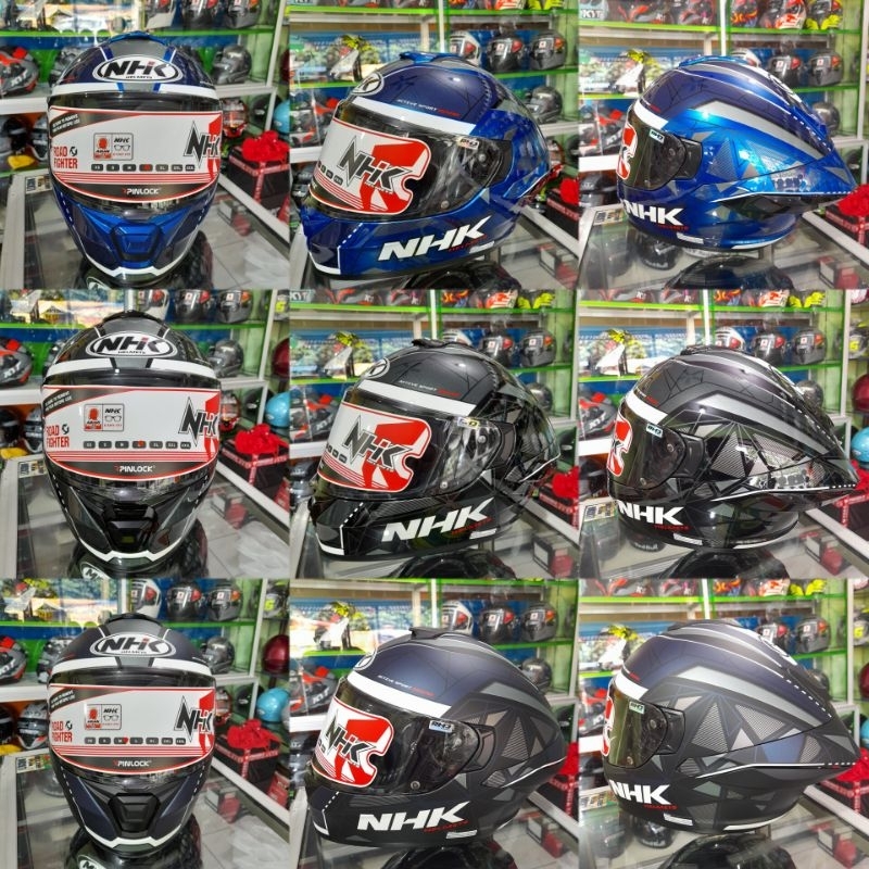 Jual HELM NHK MARK-1 || MARK1 TRIANGLE || HELM FULL FACE SINGLE VISOR ...