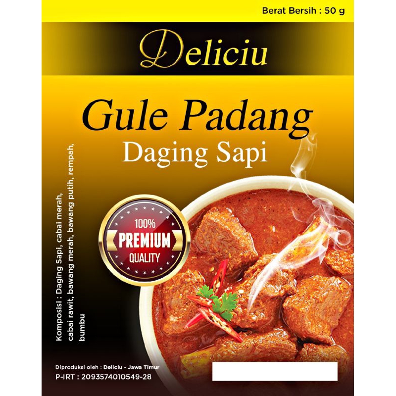Jual Gule Padang Deliciu Siap Saji Langsung Makan (menggunakan daging ...