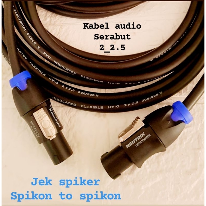 Jual Kabel audio spiker serabut 2_2.5 Kabel jek spikon to Spikon 5 ...