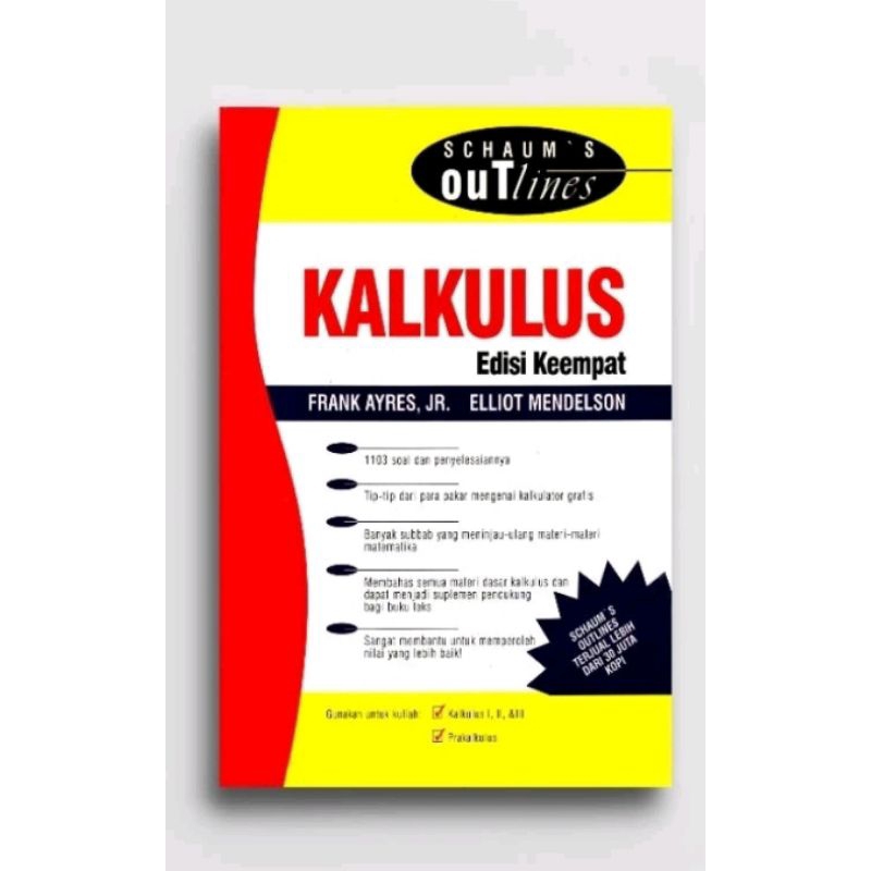 Jual KALKULUS EDISI KE EMPAT FRANK AYRES,JR. | Shopee Indonesia