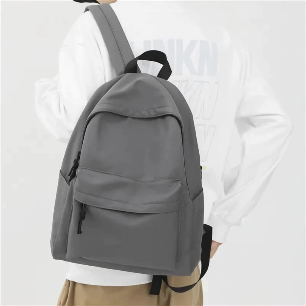 Jual Tas Ransel Sekolah Simpel Polos Pria Wanita | Shopee Indonesia
