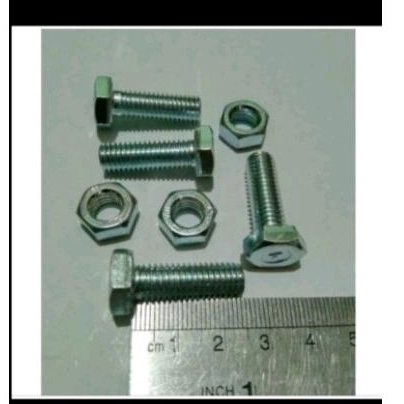 Jual BAUT + MUR PUTIH BMP M8 X 25 MM GALVANIS ( KUNCI 13 ) | Shopee Indonesia