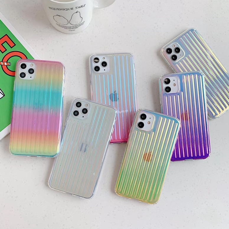 Jual Kirim sekarang Rainbow Gradation Hologram Softcase Transparan ...