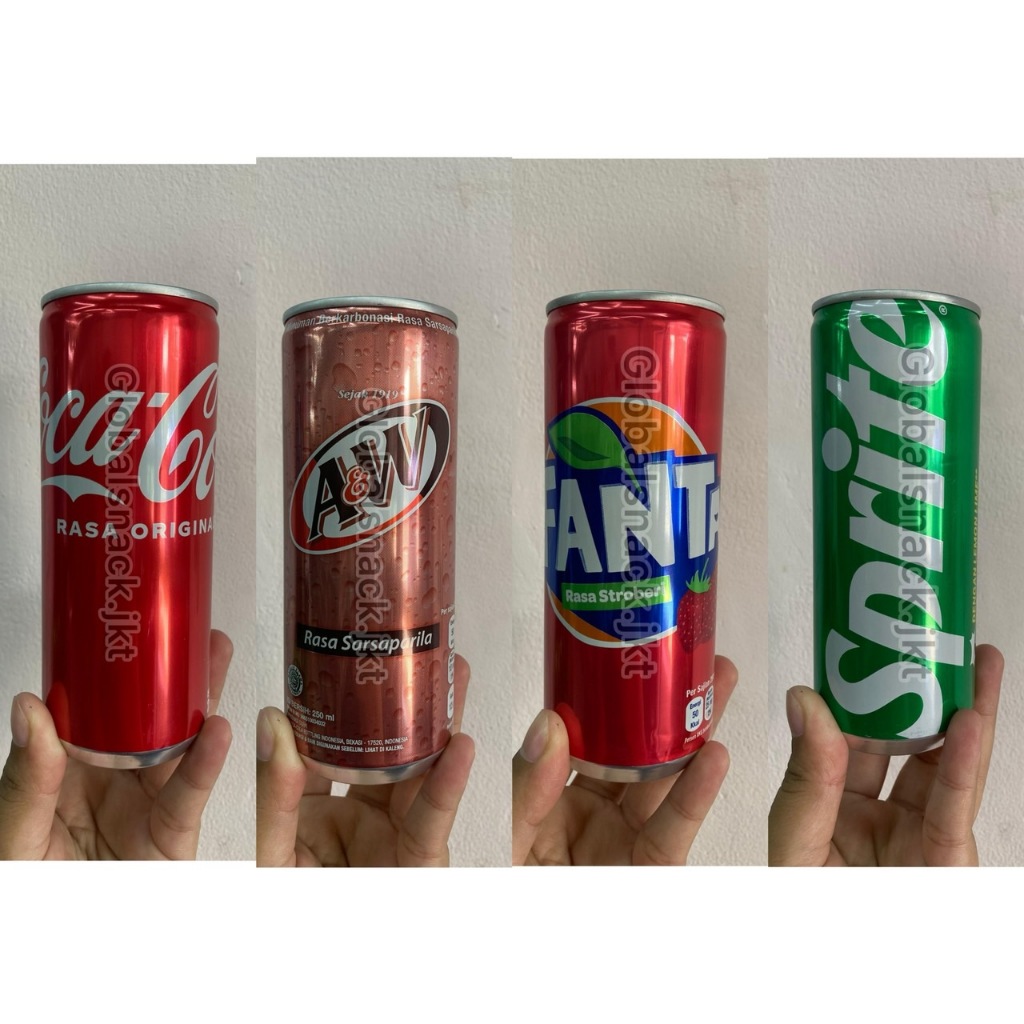 Jual [SATUAN PC KALENG] COCA COLA / FANTA / A&W SODA / SPRITE- MINUMAN ...
